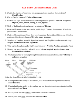 Plant Structures And Taxonomy Study Guide - stepbaldcircle