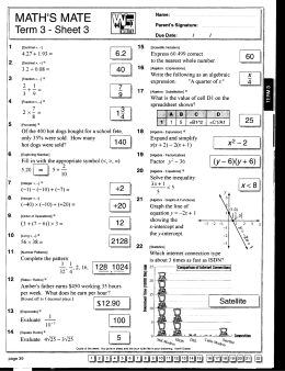 Sheet 3 MATHIS MATE Term