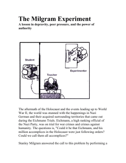 Milgram Experiment - Obedience to Authority