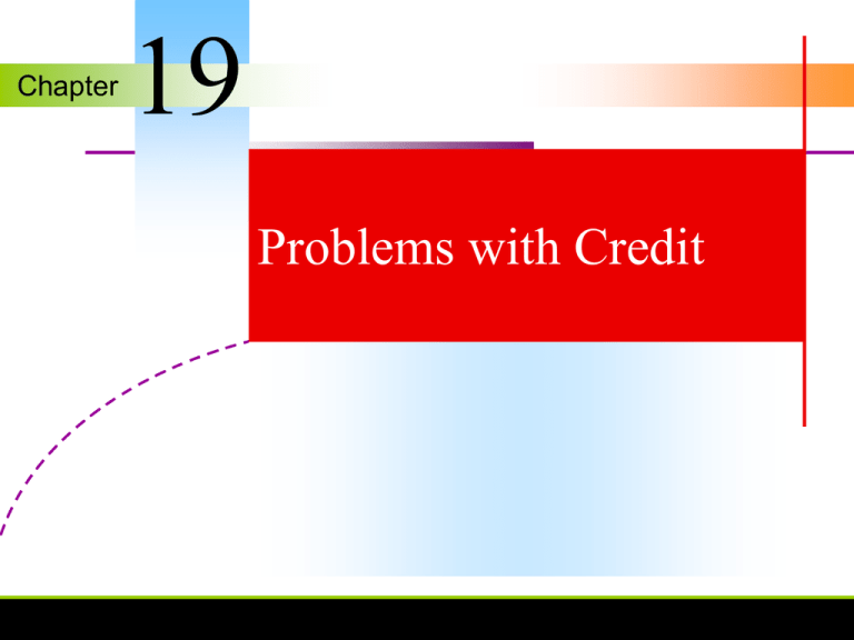 Chapter 19 Problems With Credit Chapter 19 Problems With Credit