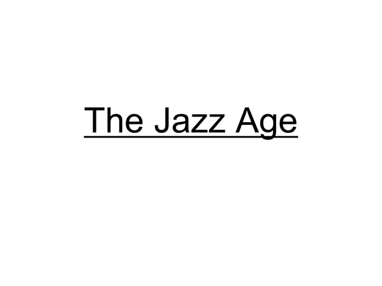 The Jazz Age