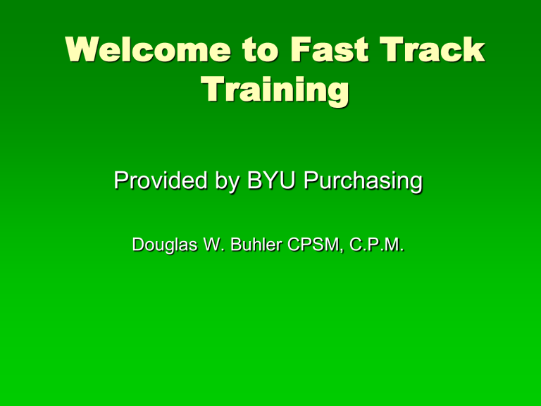 An Introduction To FAST TRACK