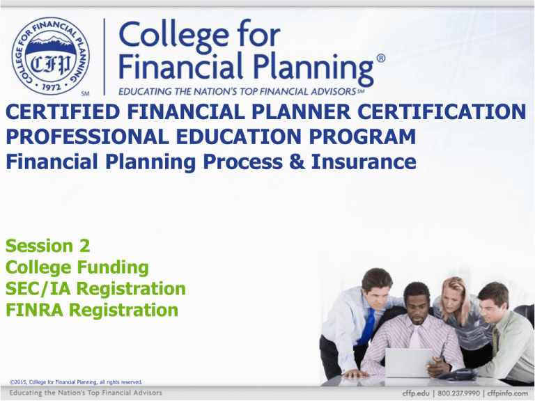 FINRA Registration College For Financial Planning