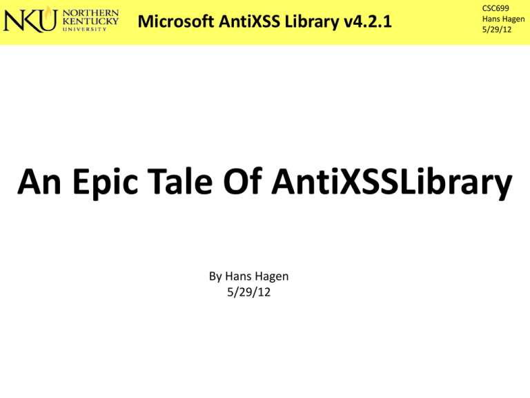 Microsoft AntiXSS Library V4 2 1