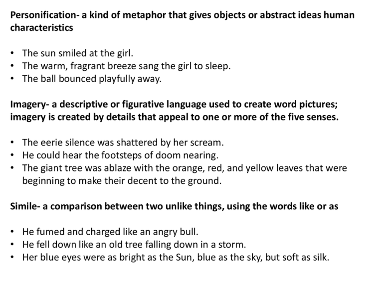 Figurative Language Definitions And Examples