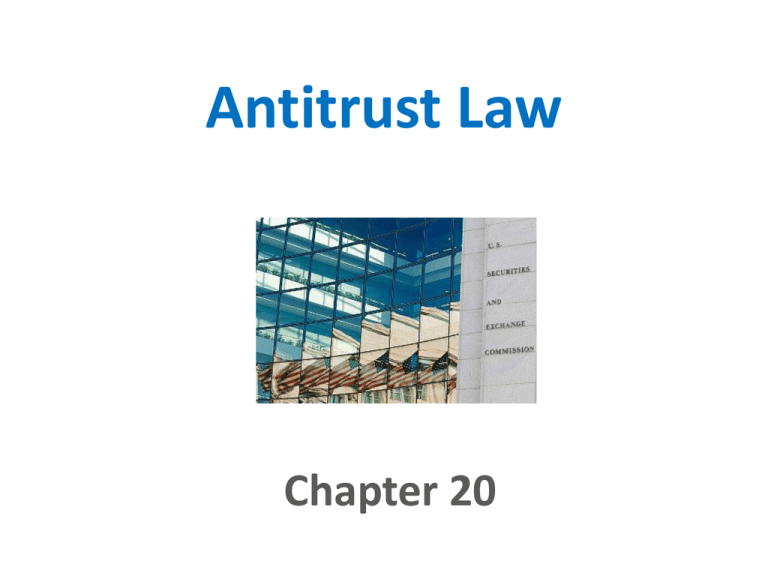Antitrust Law Antitrust Law