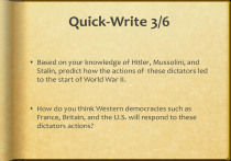 Dictators & WWII: Causes, Aggression & Western Response