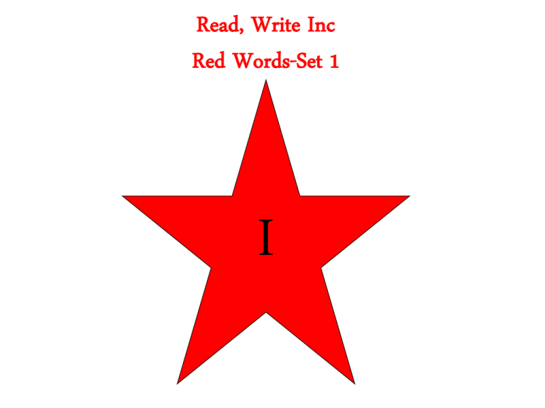 Read Write Inc Red Words Set 1 Read Write Inc Red Words Set 1