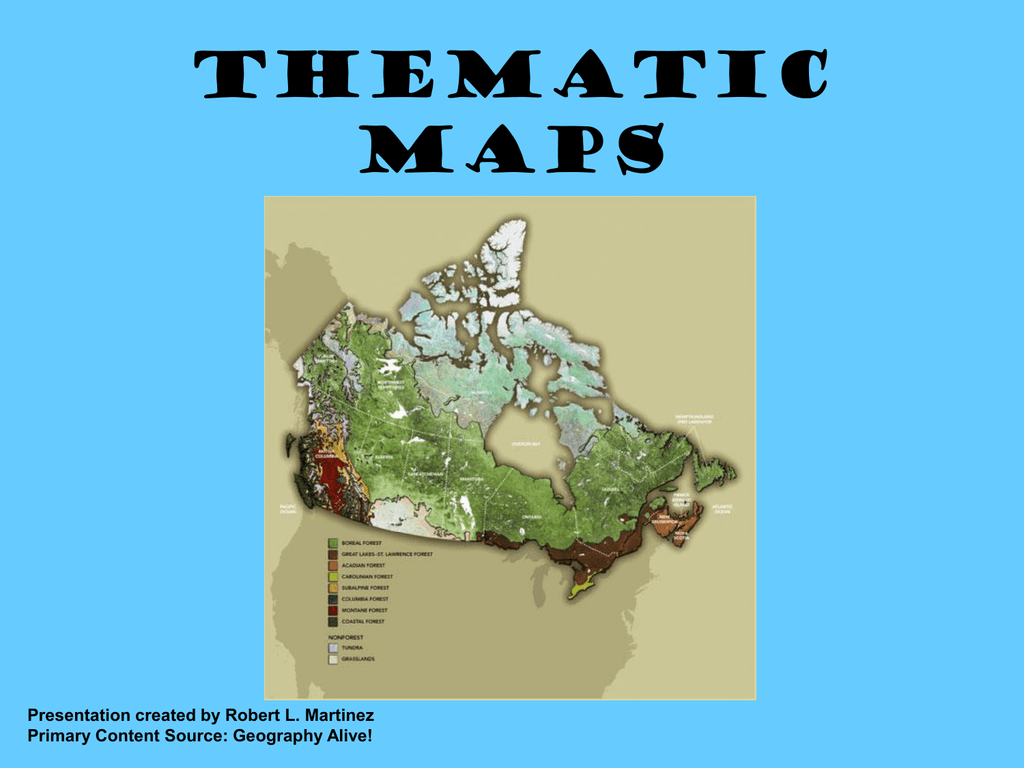 Geography Thematic Maps Geography Thematic Maps
