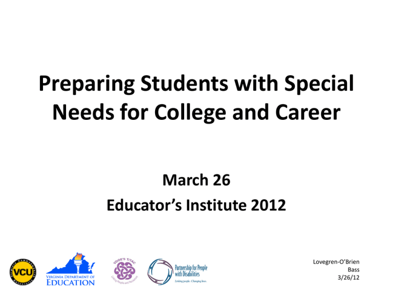 Preparing Students With Special Needs For College And Career