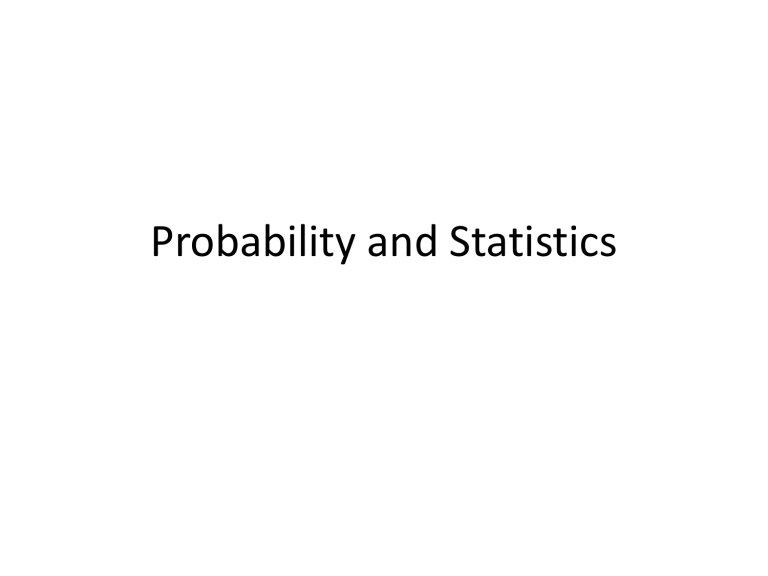 Probability And Statistics
