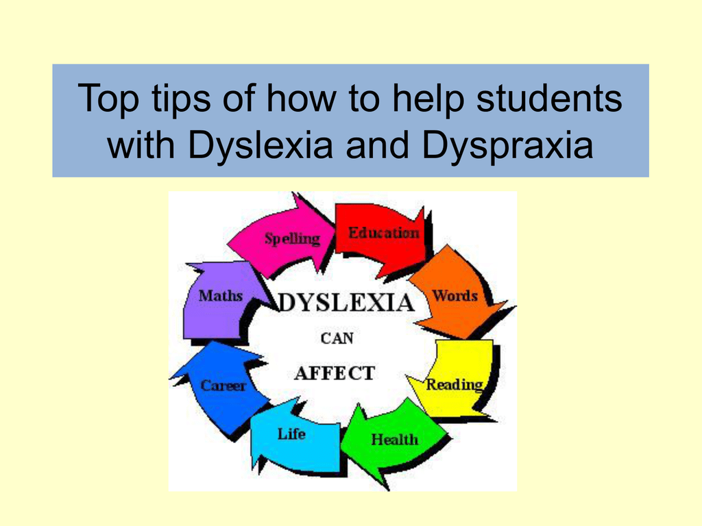 Top Tips Of How To Help Students With Dyslexia And Dyspraxia Top Tips Of How To Help Students With Dyslexia And Dyspraxia