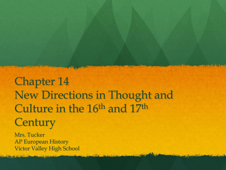 Chapter 14 - New Directions in Thought powerpoint