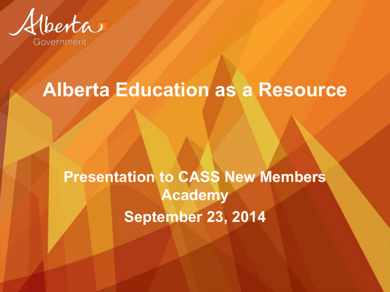 Alberta Education Alberta Education