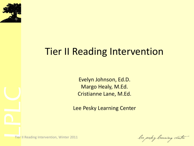 Tier 2 Reading Interventions Idaho Training Clearinghouse Tier 2 Reading Interventions Idaho Training Clearinghouse