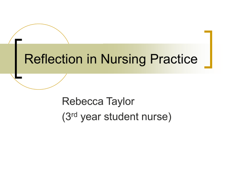 Reflection In Nursing Practice