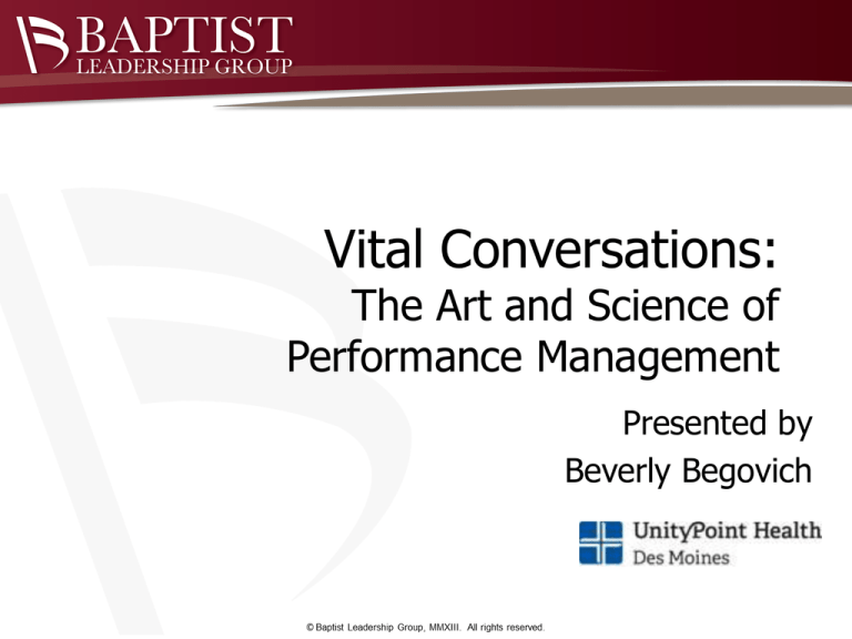 Vital Conversations 6.7.13