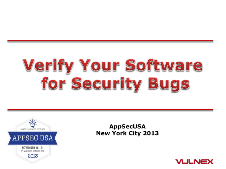 VULNEX AppSecUSA2013