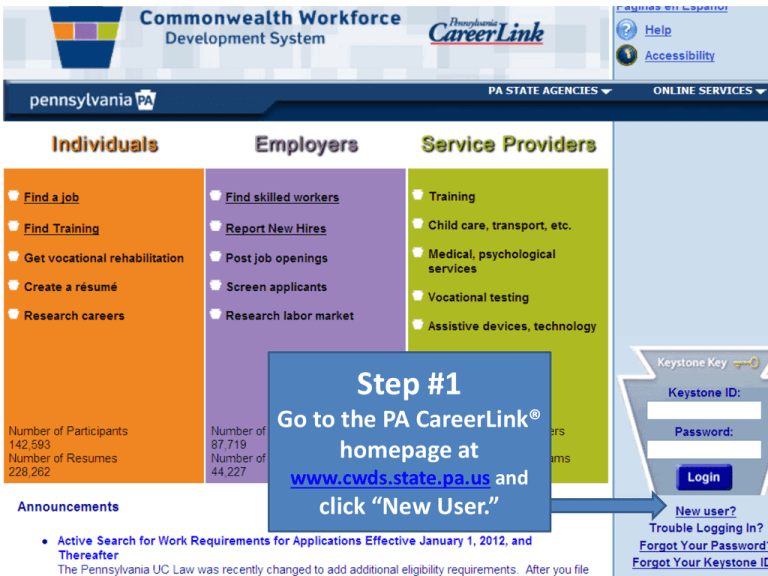 How To Enroll On The PA CareerLink Website How To Enroll On The PA CareerLink Website