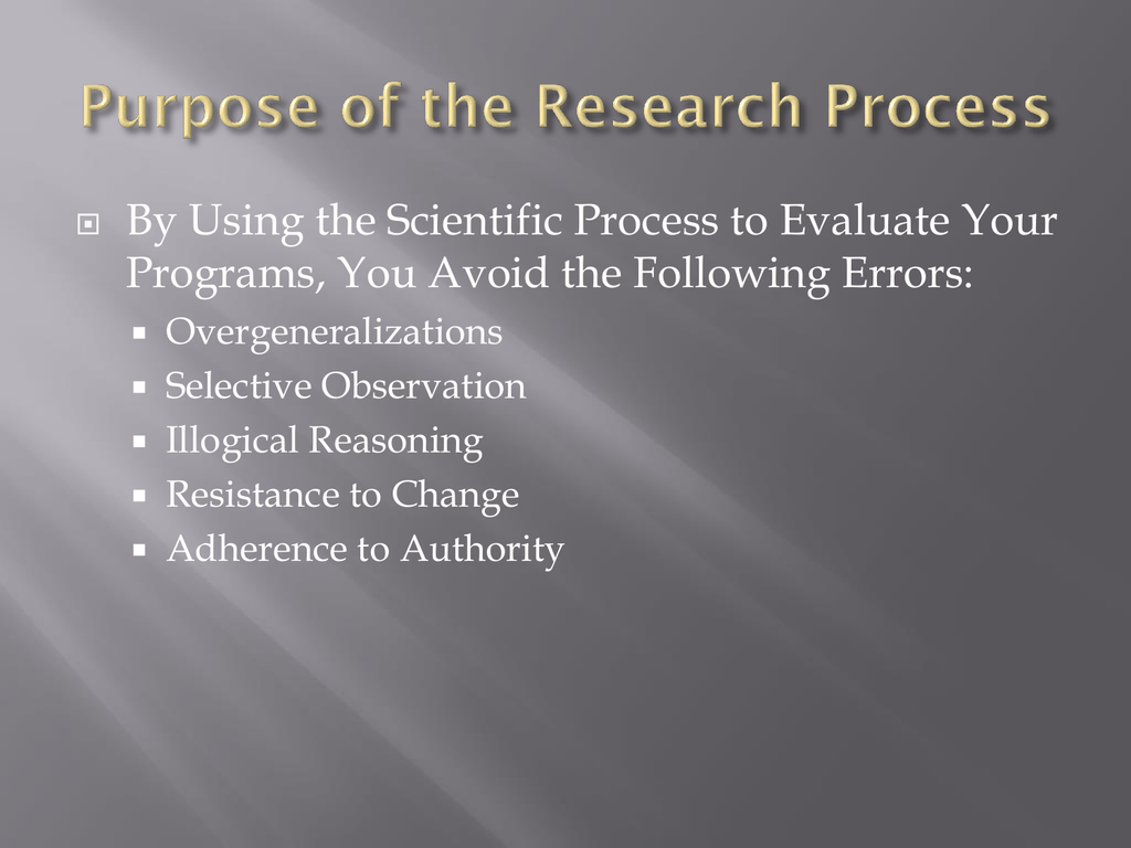 Errors In Reasoning