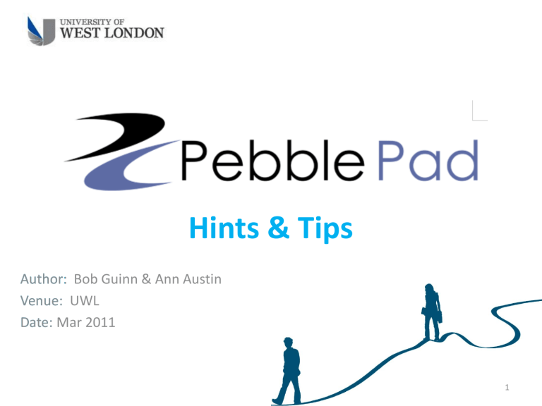 PebblePad hints and tips