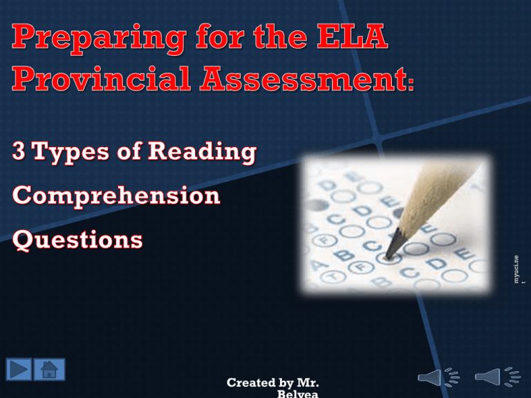 The 3 Types Of Reading Comprehension Questions