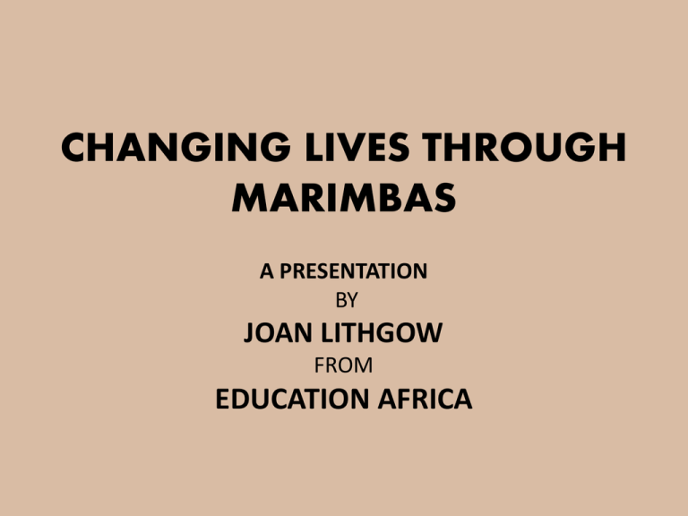 Changing Lives Through Marimbas