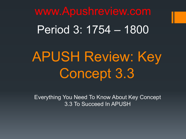 APUSH Review Key Concept 3 3