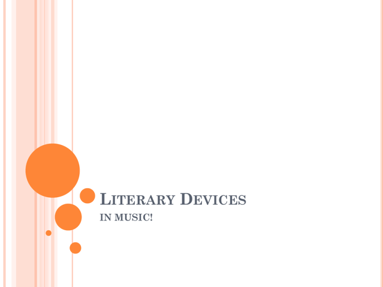 Literary Devices In Music Literary Devices In Music