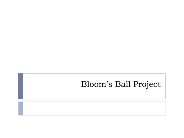 Bloom s Ball Project