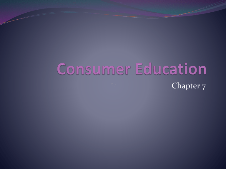 Consumer Education
