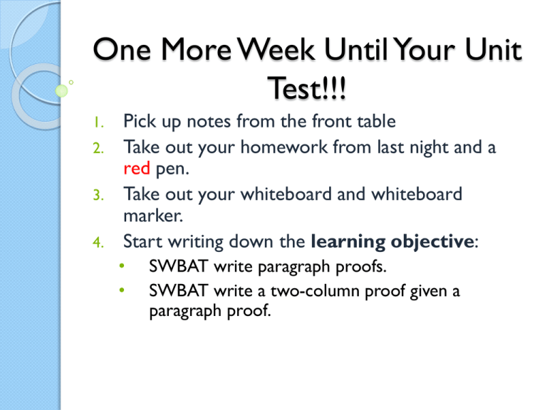 Paragraph Proof Paragraph Proof
