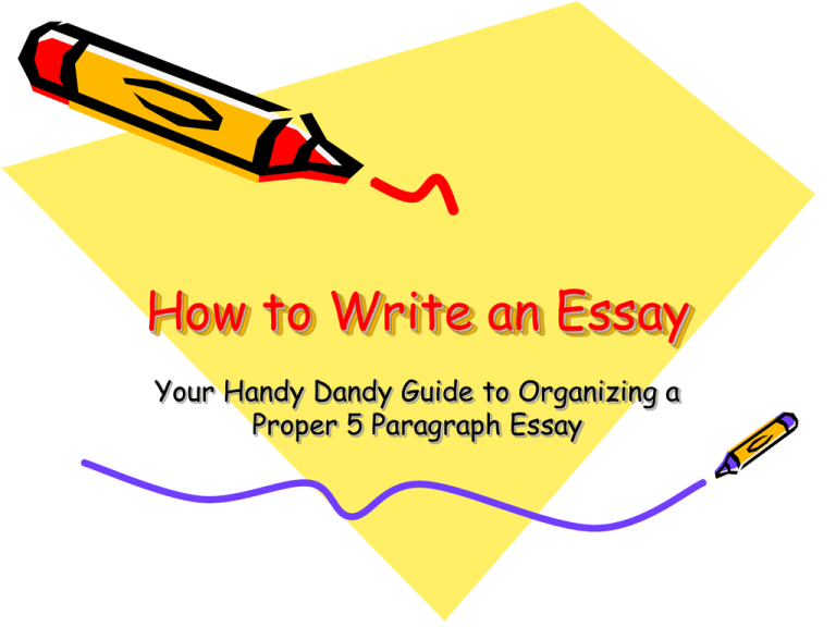 How To Write An Essay