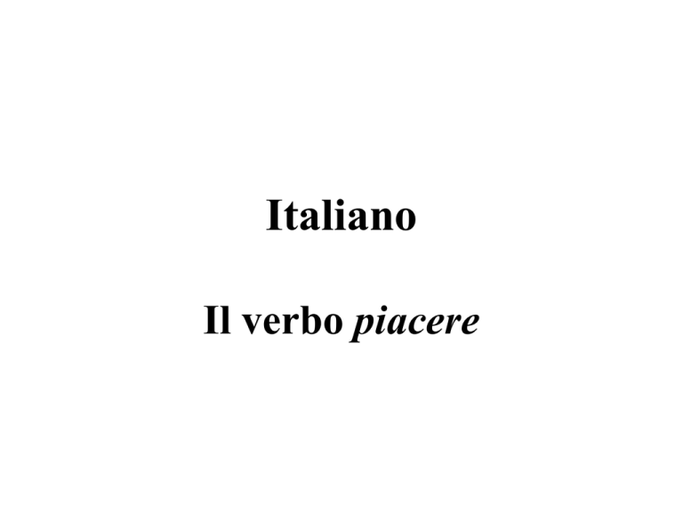 Piacere Piacere