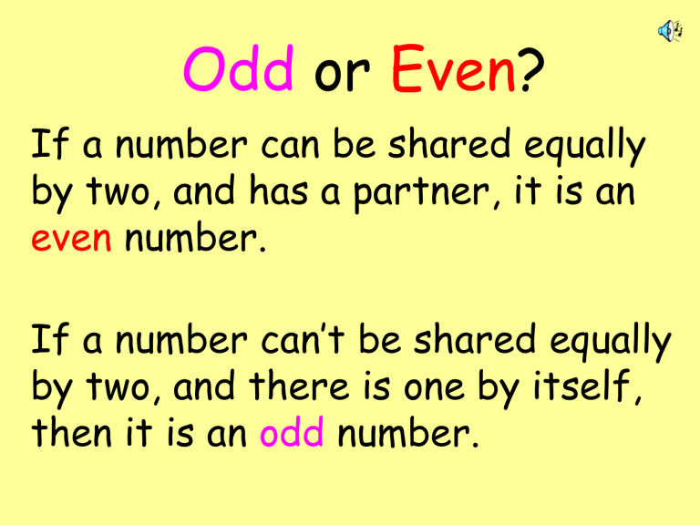 Odd And Even