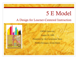 Basics at a Glance! - National Food Service Management Institute