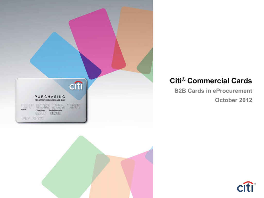 Citi B2B Card Payment Options Citi B2B Card Payment Options