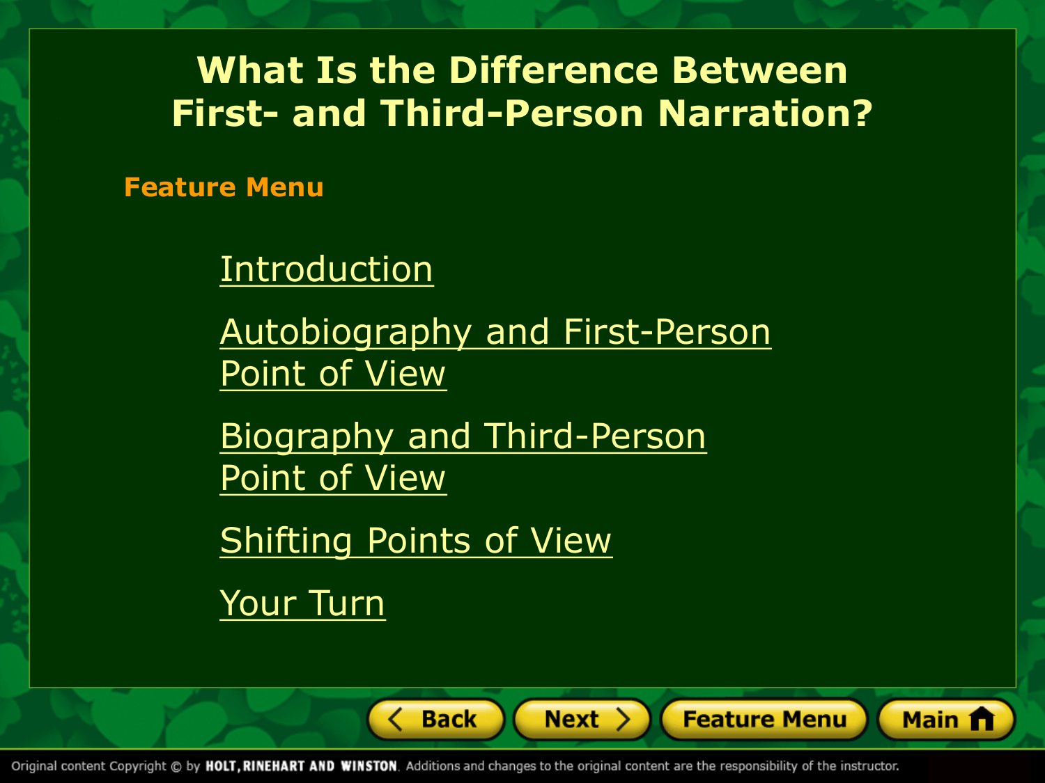 Biography And Third Person Point Of View