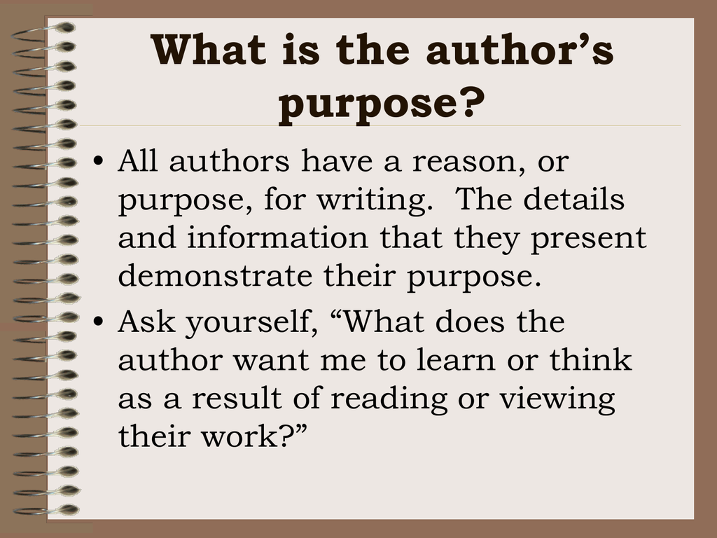 What Is The Author s Purpose A Tabloid Newspaper Writer