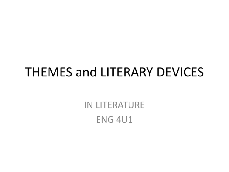 Themes And Literary Devices