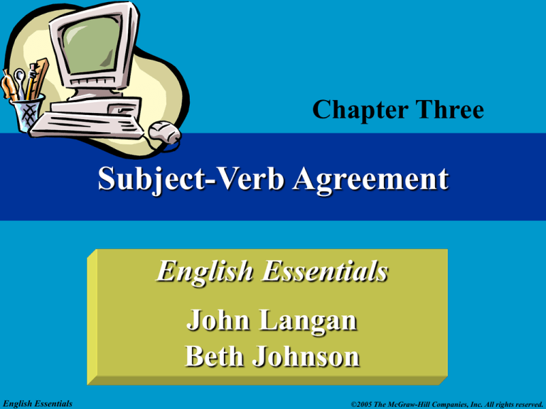 Subject Verb Agreement Subject Verb Agreement