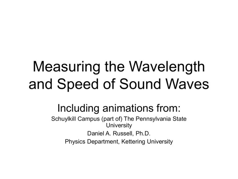 Measuring The Wavelength Of Sound Waves