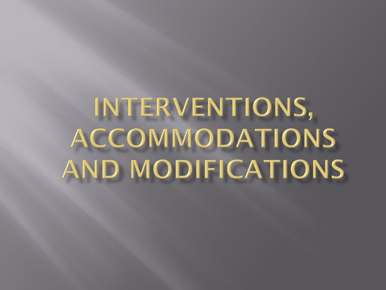 Modifying Assignments For Special Education Students Modifying Assignments For Special Education Students