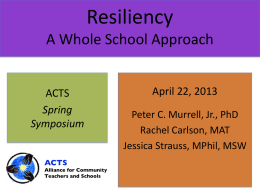 Resiliency Scales for Children and Adolescents