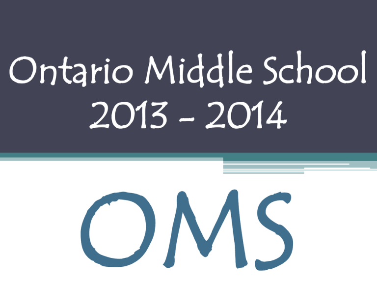 OMS ppt show - Ontario Local Schools