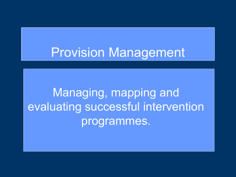 Provision Management