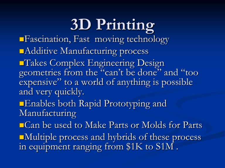 3D Printing