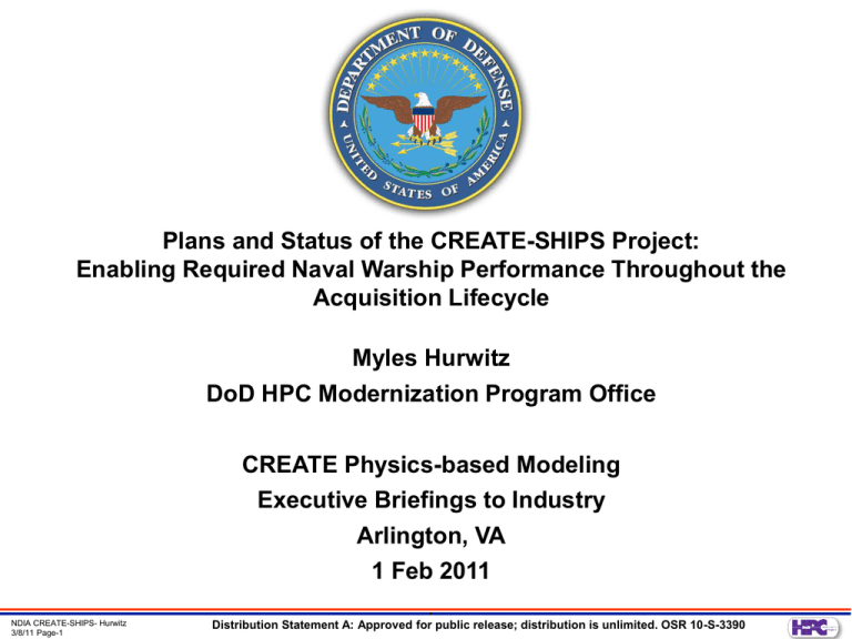 Plans and Status of the CREATE-SHIPS Project