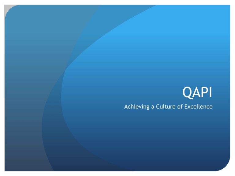 QAPI National Association Of State Veterans Homes QAPI National Association Of State Veterans Homes
