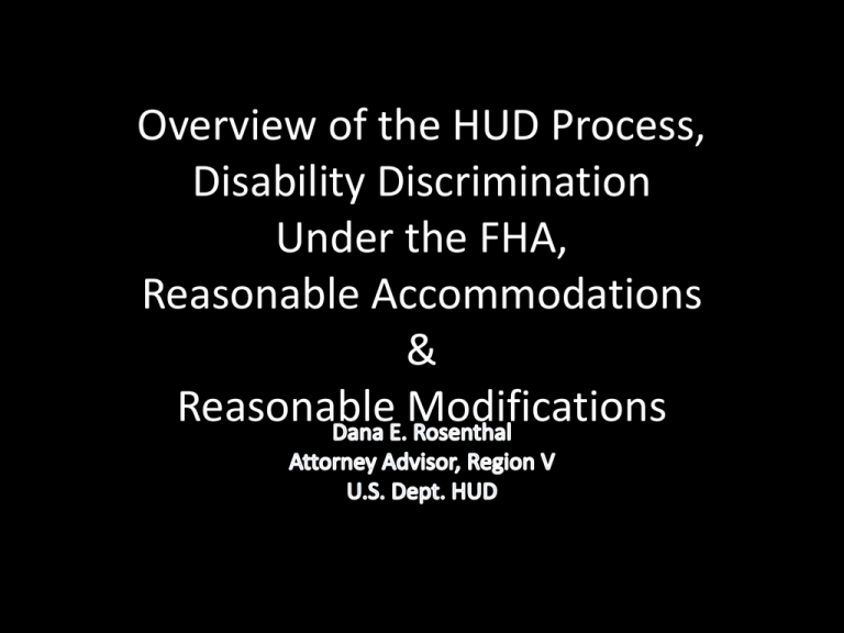 HUD Powerpoint On Housing Discrimination 1 11 HUD Powerpoint On Housing Discrimination 1 11